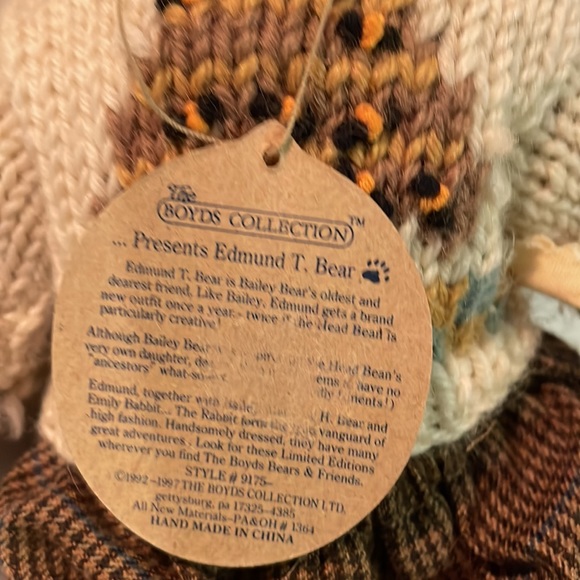 Boyds Bears | Toys | Vintage Boyds Bears Edmond T Bear Collectible ...